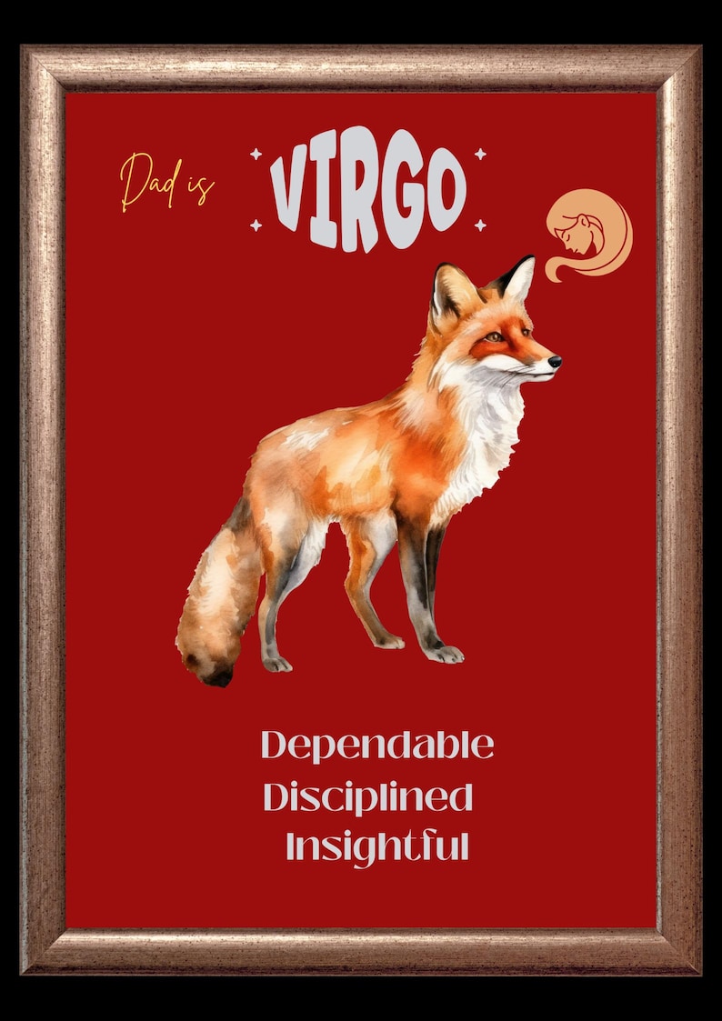 His Virgo Zodiac Appreciation Poster Print | Dad Poetry Wall Art ...