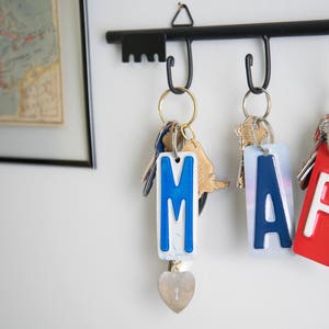 Letter V Key Chain Initial V Key Chain License Plate Key - Etsy