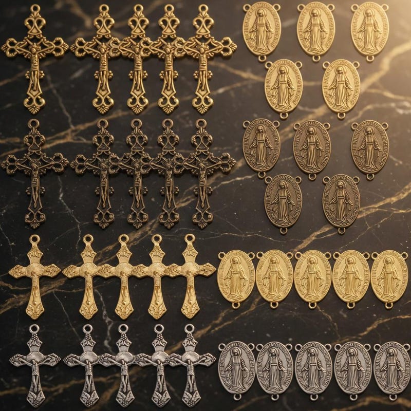 Vintage Rosary Pieces - Etsy