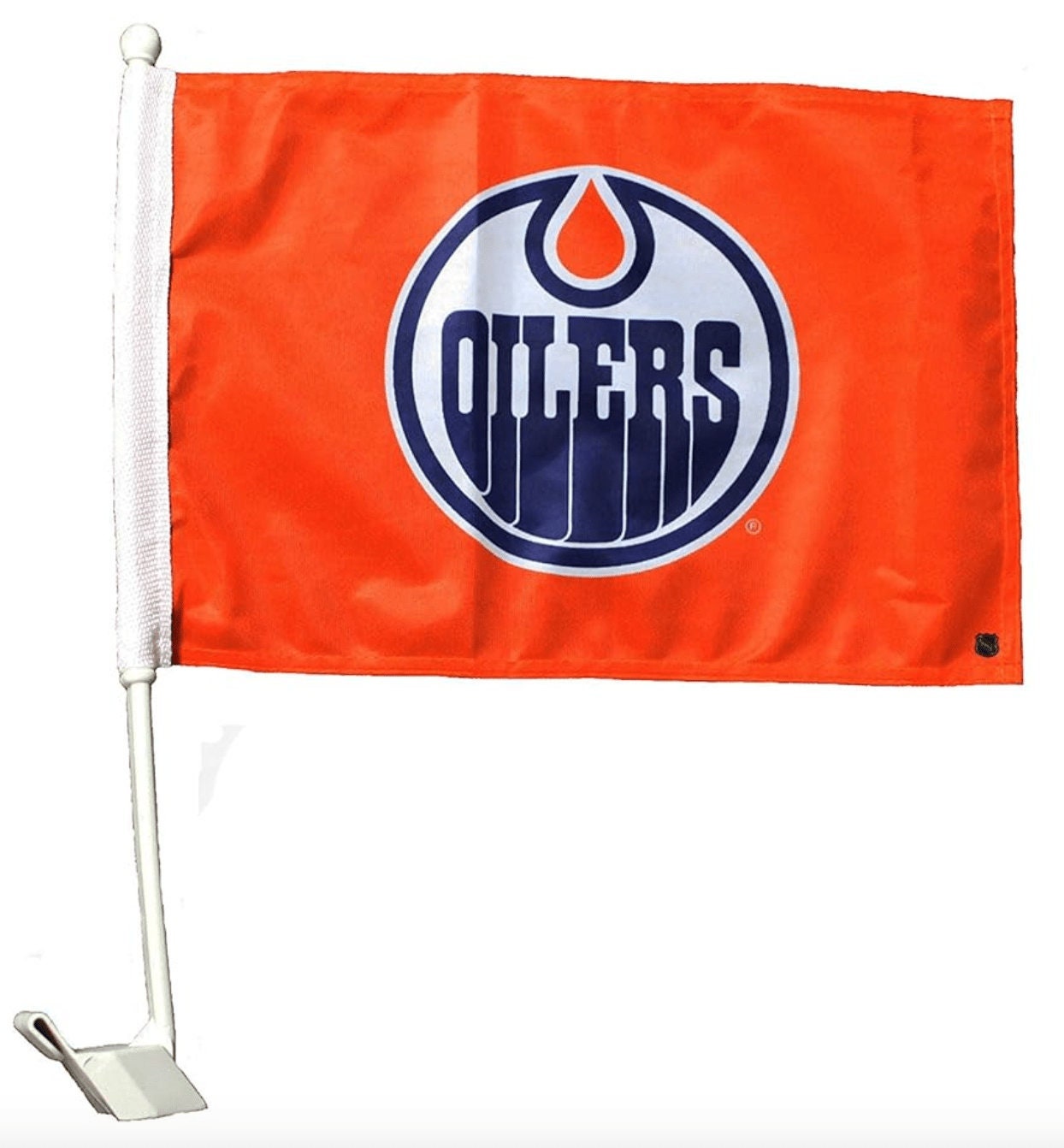 Orange Edmonton Oilers Car Flag 17" X 11" With 19" Window-holding Stick ...