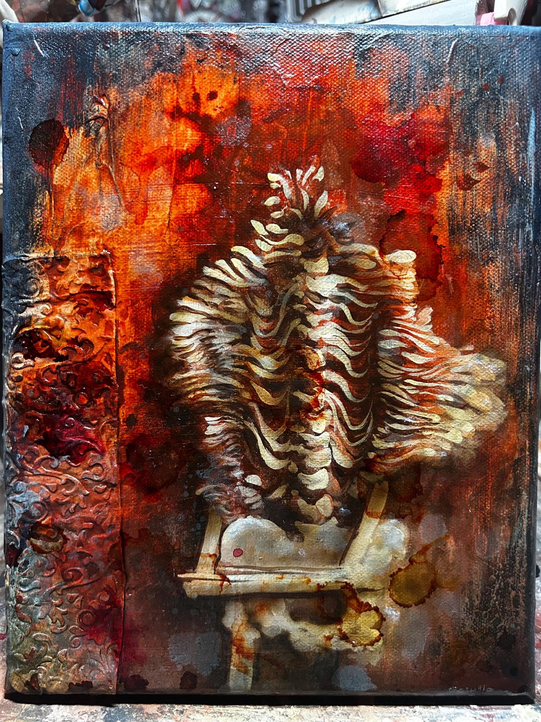 Original Horror Surreal Dark Art Multi Media Painting on 8” X 10 ...