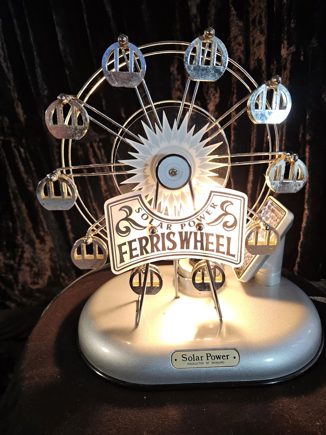 Ferris Wheel Solar Power & Electric Light Motion Lamp by Ishiguro - Etsy