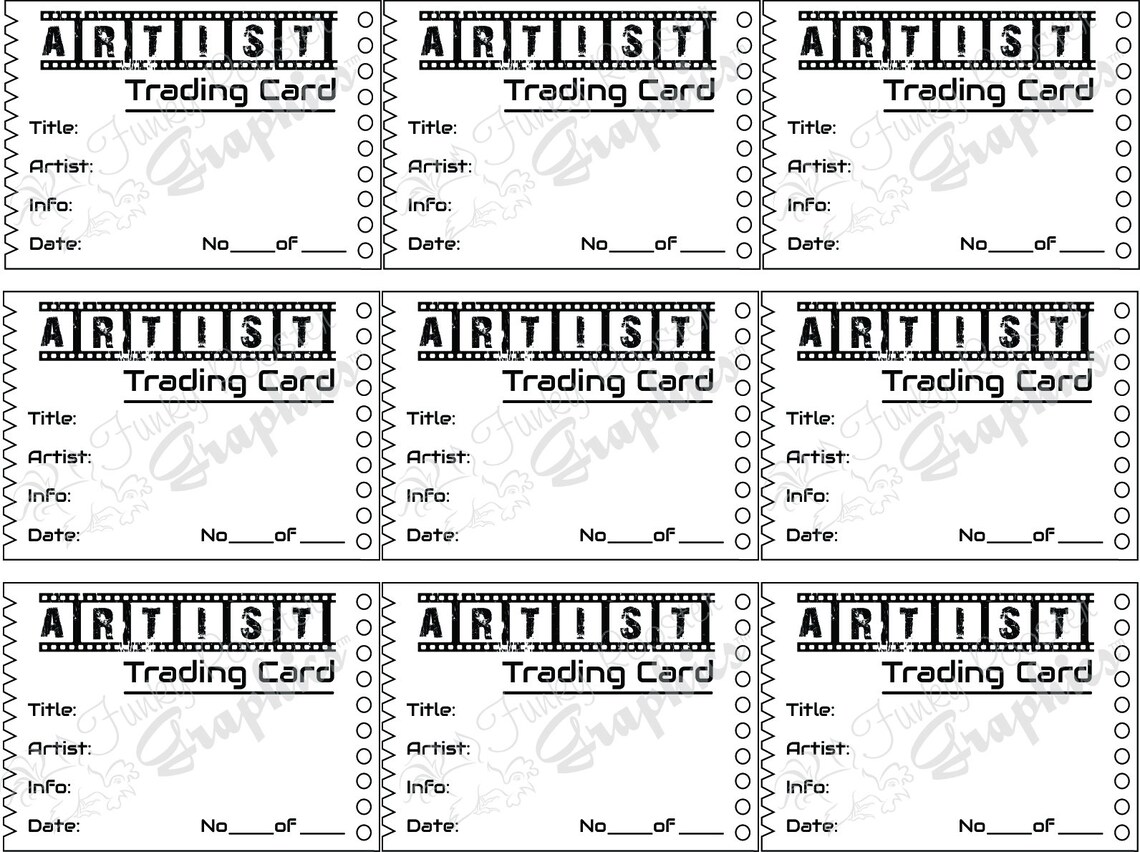 Ticket ATC Back 9up (instant Download) - Etsy