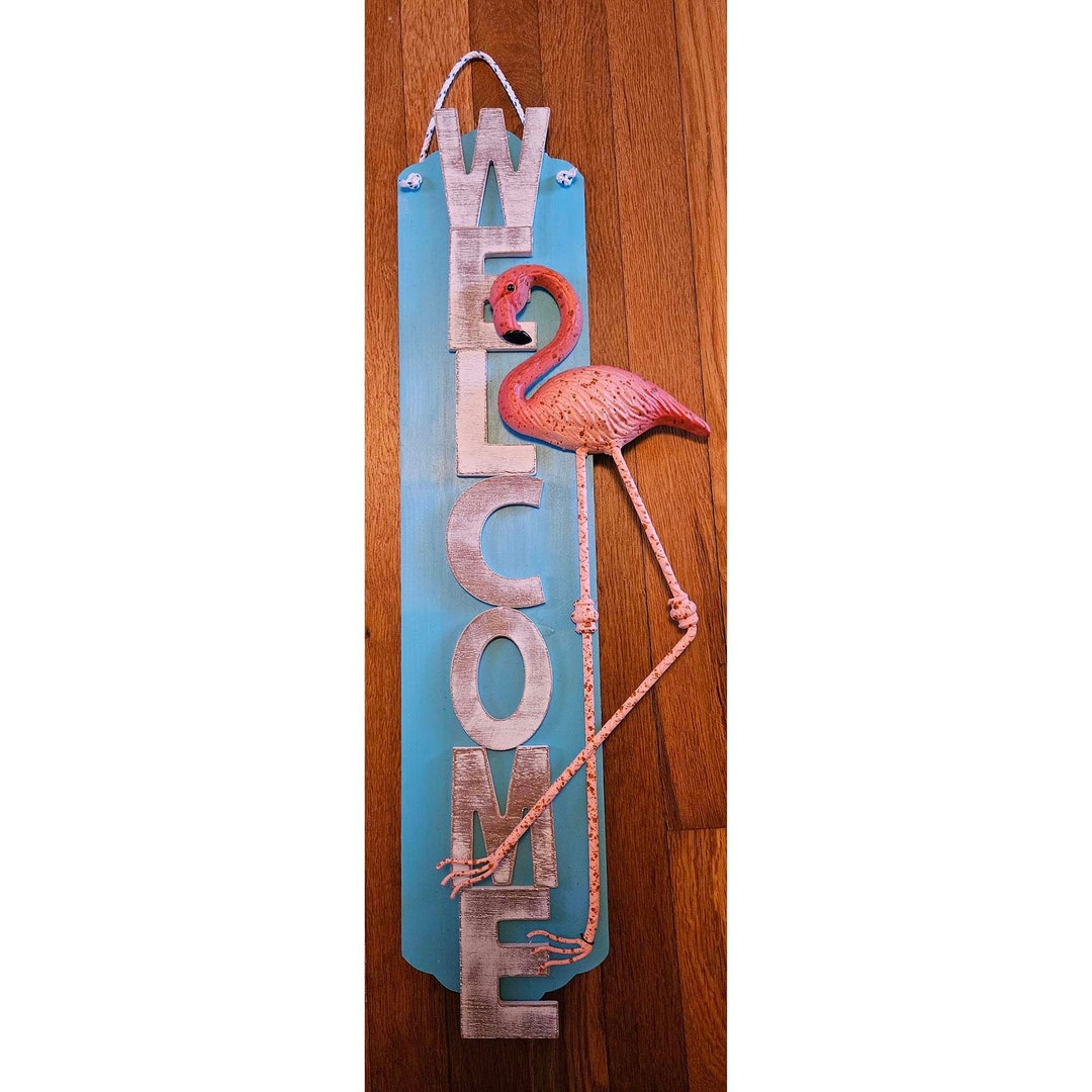 Flamingo WELCOME Sign - Etsy