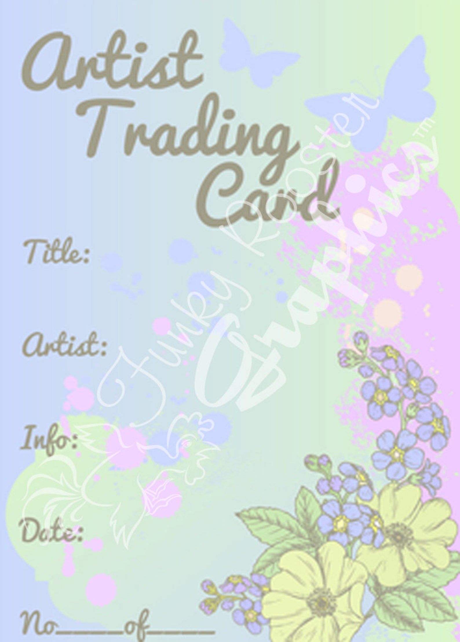 Whimsical ATC Backs Vertical (digital Download) - Etsy