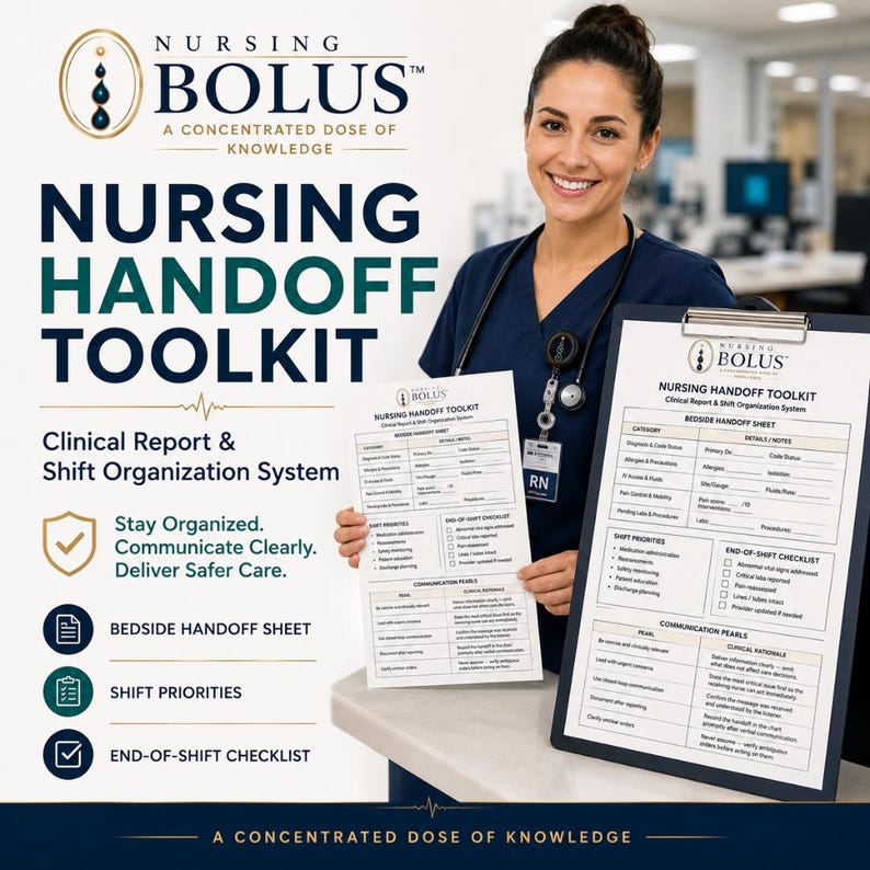 Nursing Handoff Toolkit | SBAR Report Sheet, Clinical Organization (PDF ...