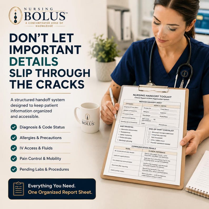 Nursing Handoff Toolkit | SBAR Report Sheet, Clinical Organization (PDF ...