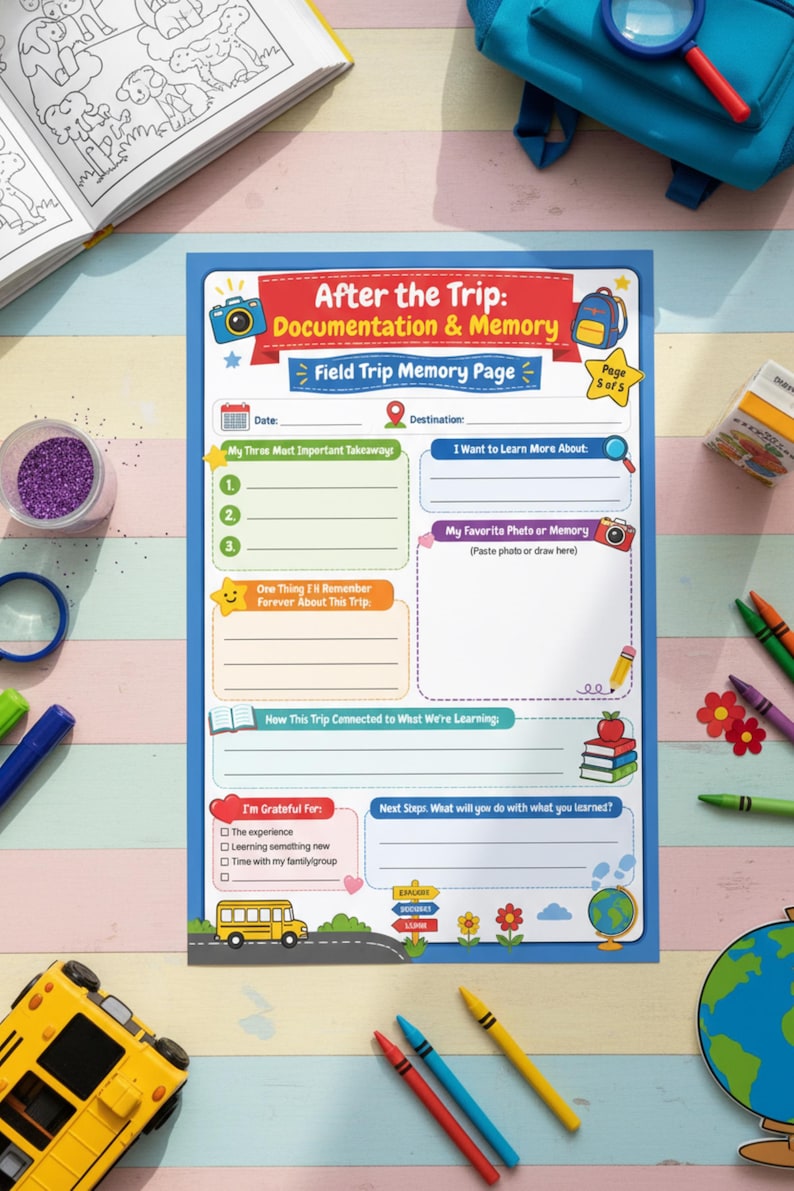 Field Trip Planning Sheet Printable, Homeschool Field Trip Checklist ...