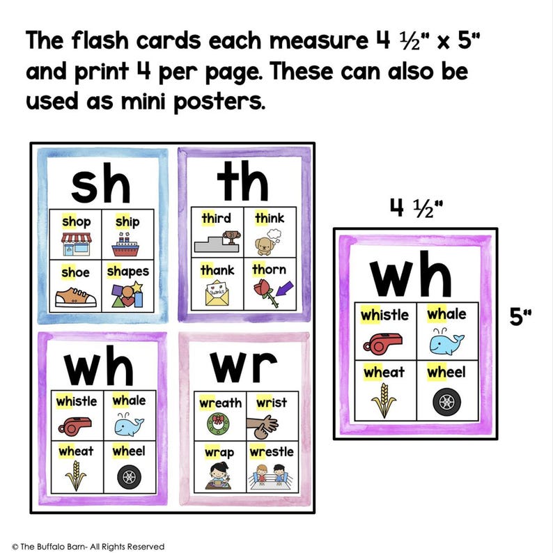 Consonant Digraphs Flashcards & Digraph Anchor Chart Posters 1st, 2nd ...