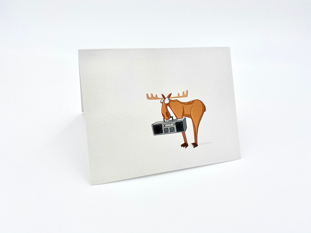 Boombox Moose Cards - Etsy