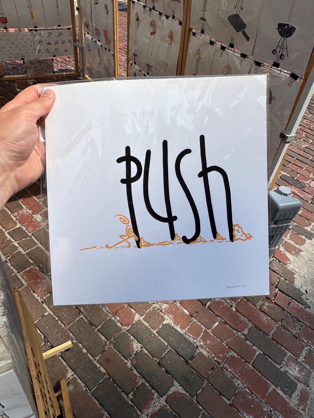 Push! 11 X 11" Art Print - Etsy