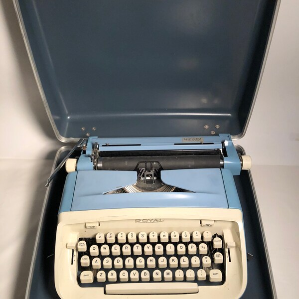 Blue Typewriter - Etsy