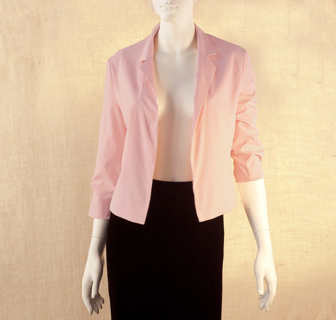 Vintage Blush Pink Jacket, Size Medium, Pink Pale Vintage Jacket, Light ...