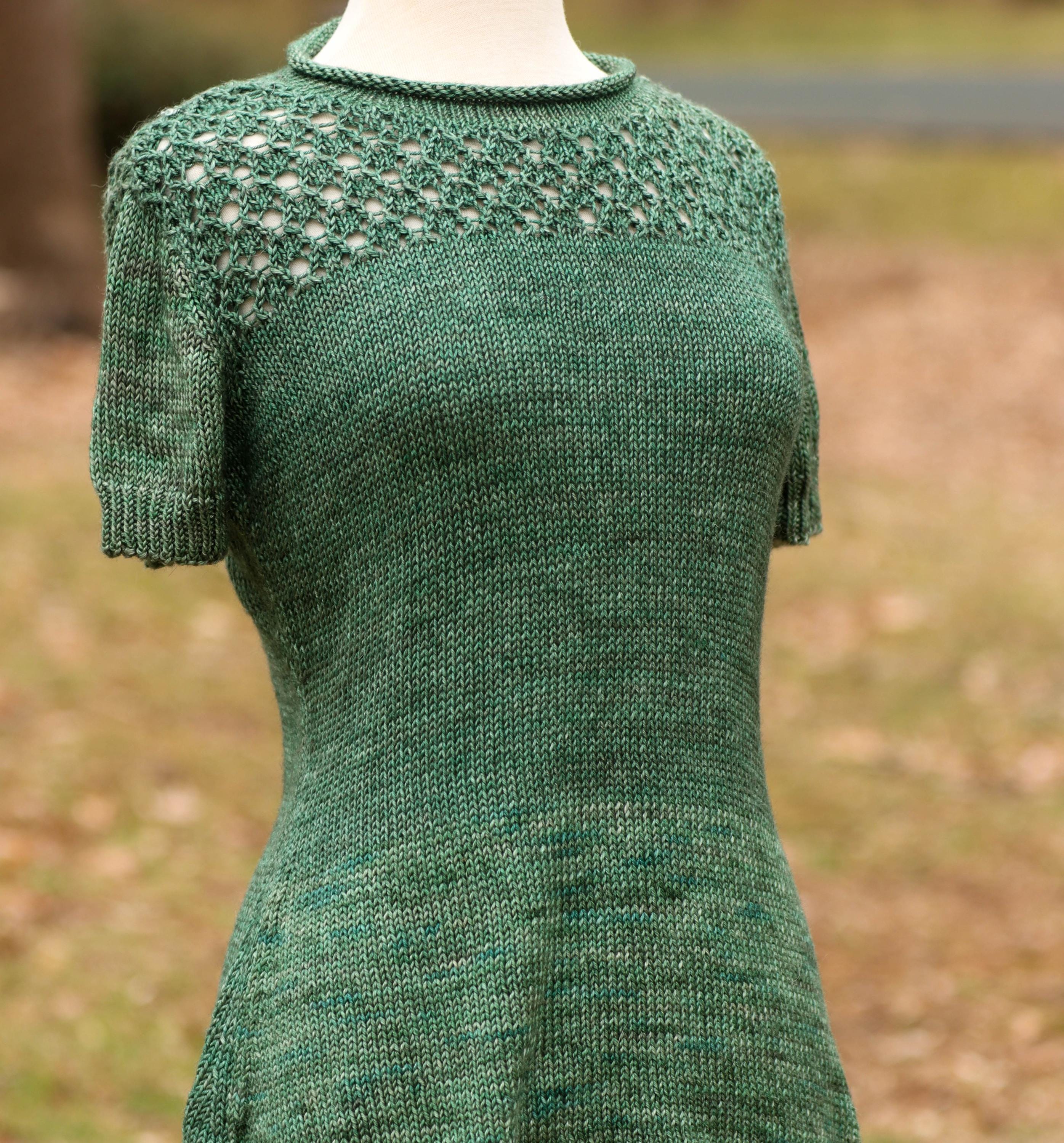 Sylvia Knitting Pattern / DK Weight Lace Sweater Pattern - Etsy