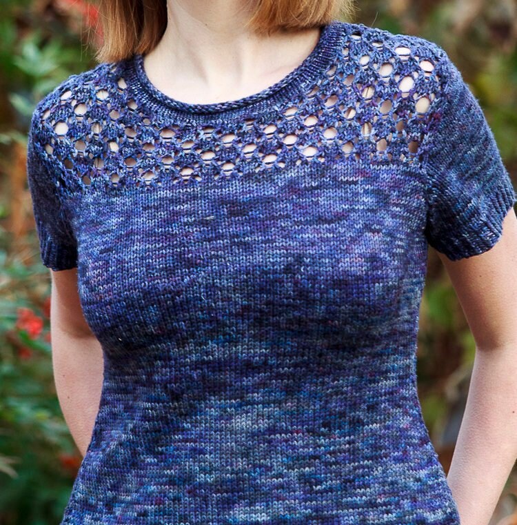 Sylvia Knitting Pattern / DK Weight Lace Sweater Pattern | Etsy