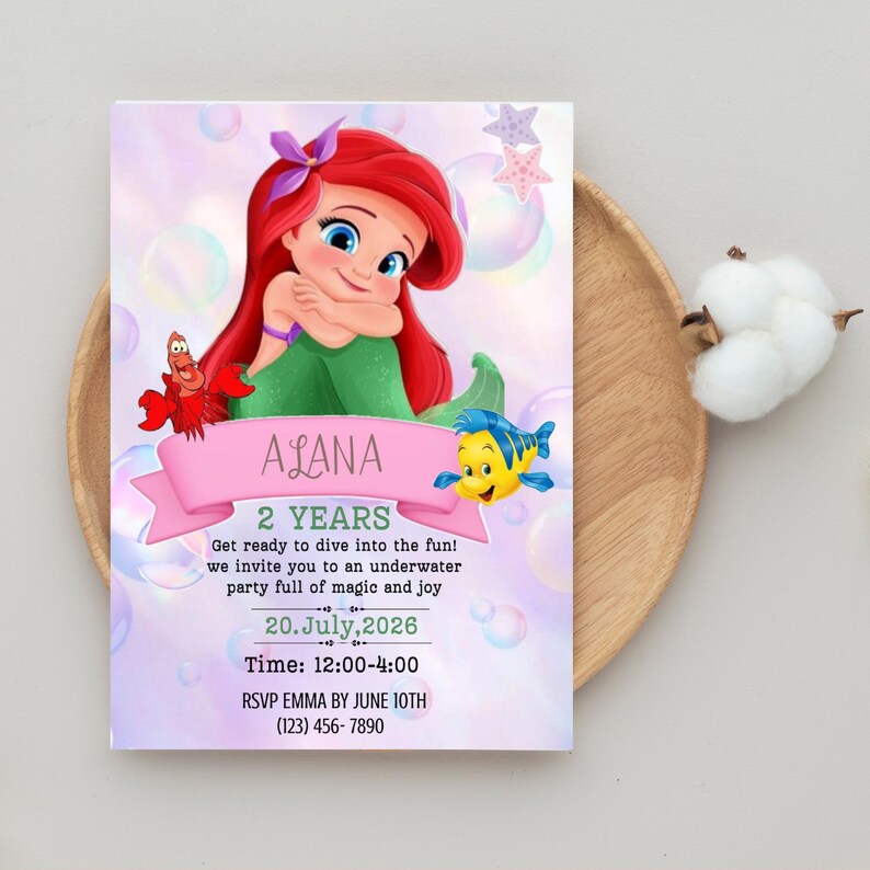 Ajana Birthday Invitation Template | Editable Digital Party Invite ...