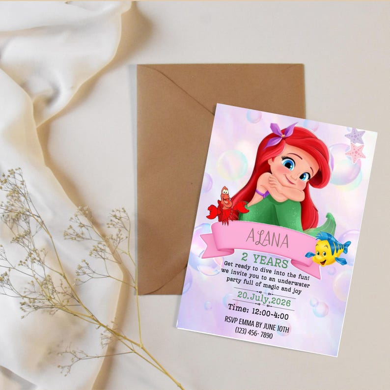 Ajana Birthday Invitation Template | Editable Digital Party Invite ...