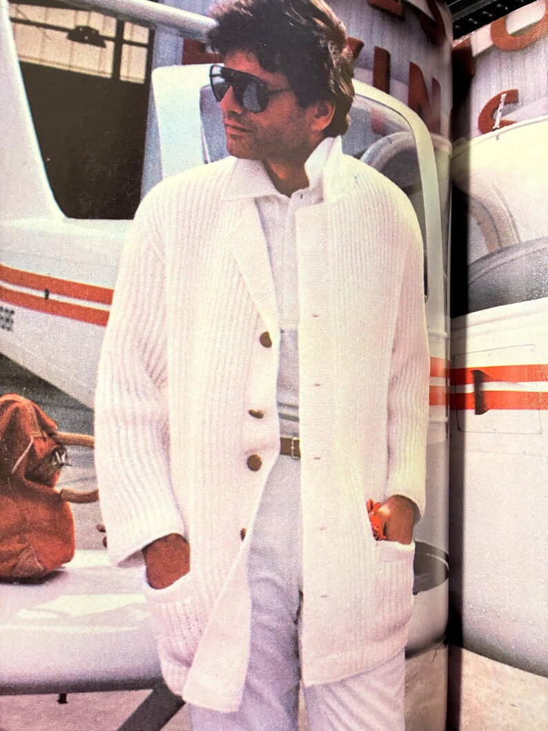 Vintage 80s Knitting Patterns: Miami Vice Style Blazers, Cardigans ...