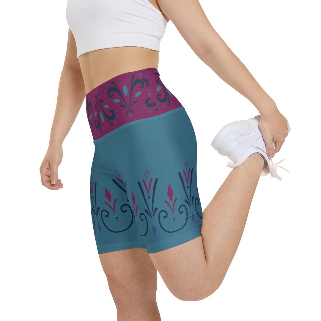 Elsa Frozen Coronation Dress Bike Shorts | Disney High Waisted Workout ...