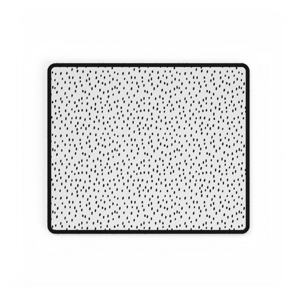 Modern Polka Dot Desk Mat Black Abstract Dots on White Minimalist ...
