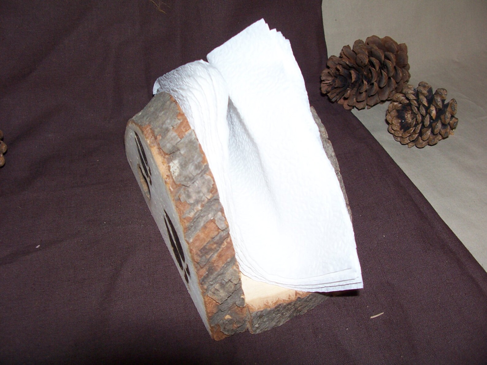 Rustic Napkin Holder/ Rustic Furniture/ Log Furniture/ Wedding - Etsy