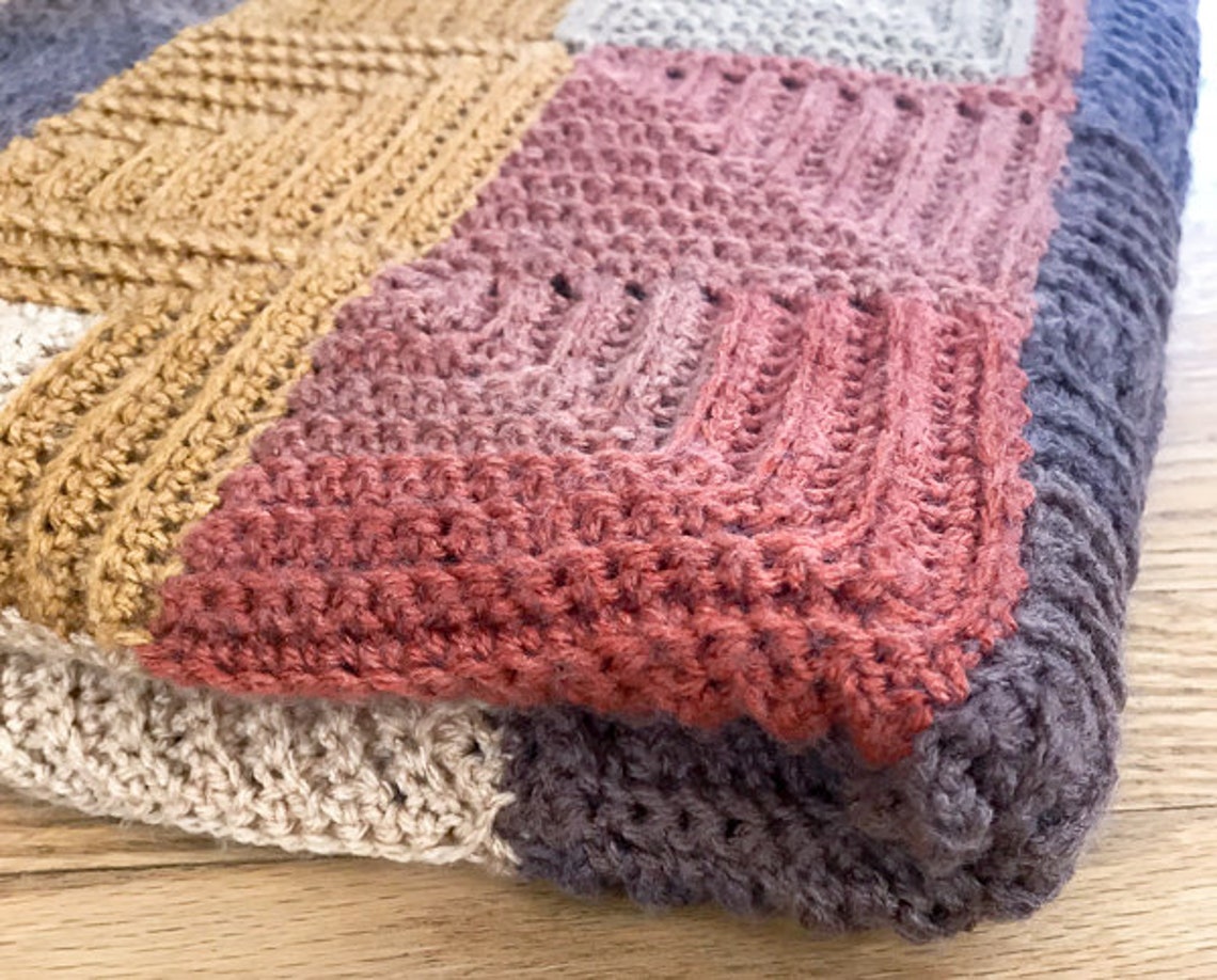 Mitered Square Crochet Afghan Pattern - Etsy