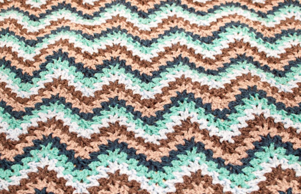 Crochet Ripple Afghan Pattern - Etsy