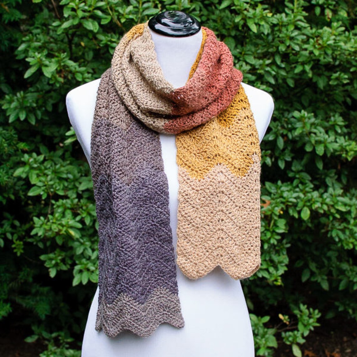 Autumn Ripple Scarf Crochet Pattern - Etsy