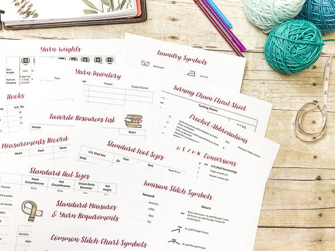 Printable Crochet Project Planner Download | Etsy