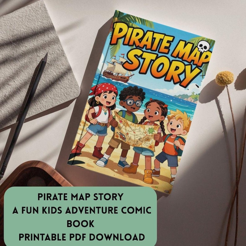 Pirate Map Adventure for Kids| Printable Comic Book| A4 and US Letter ...