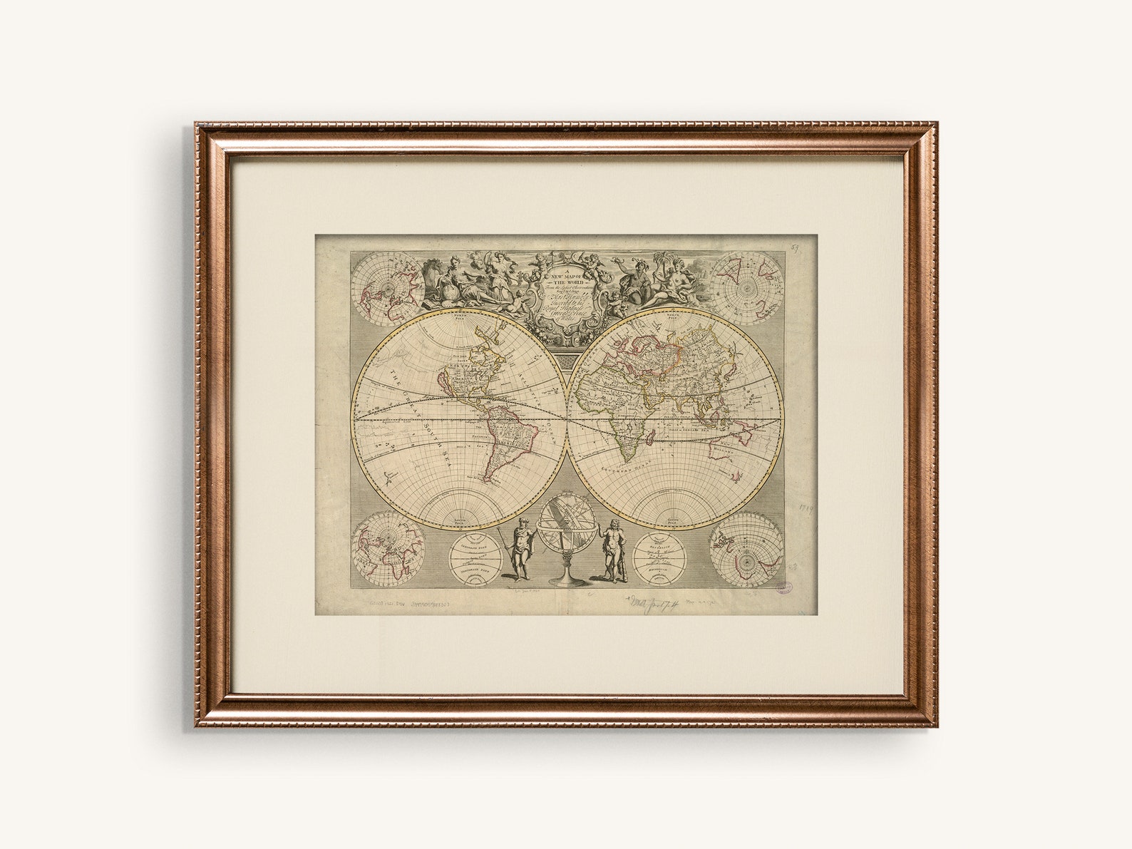 Large World Map Wall Art Print - Etsy