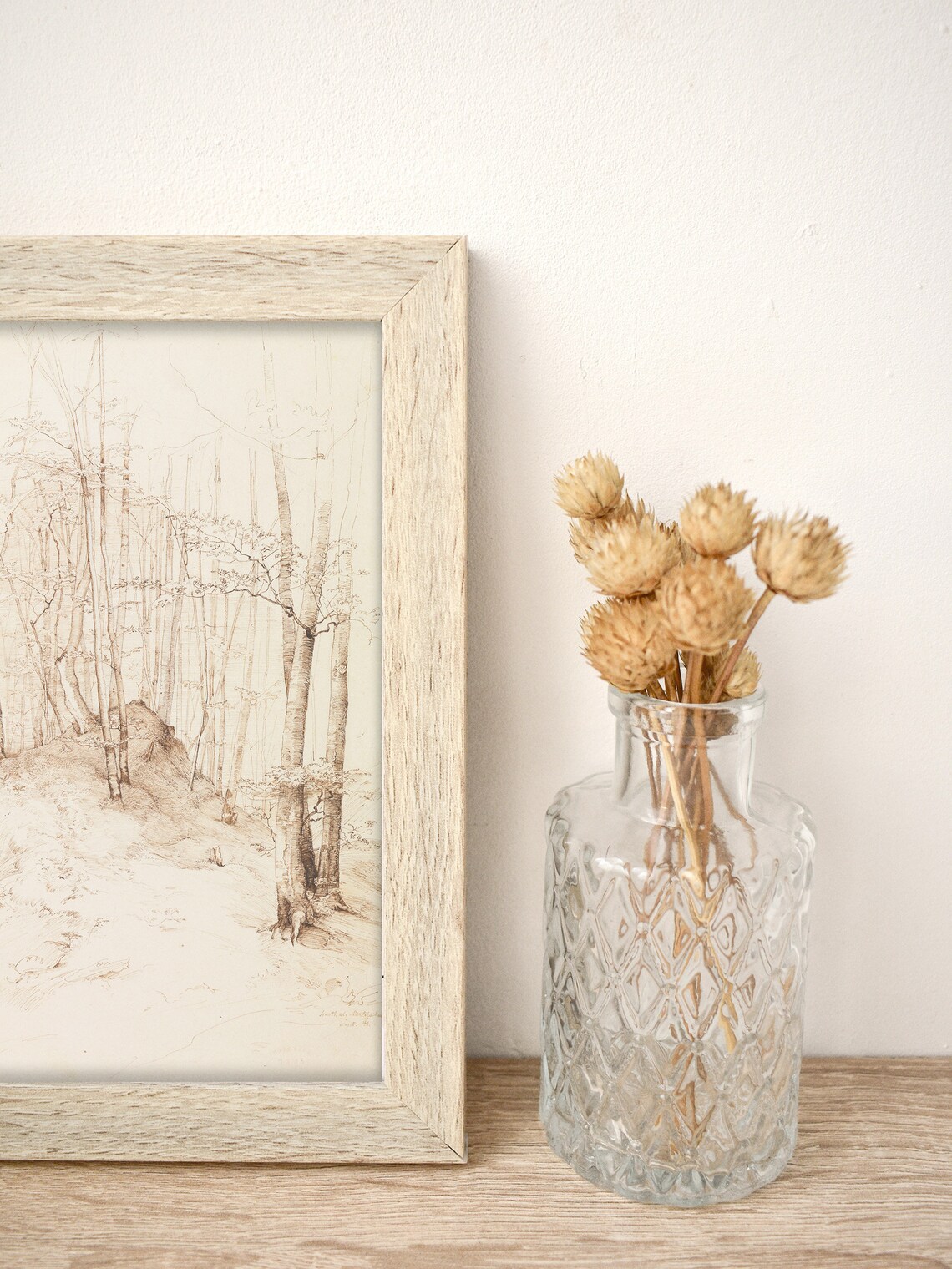 Light Academia Forest Ink Drawing Printable Wall Art - Etsy