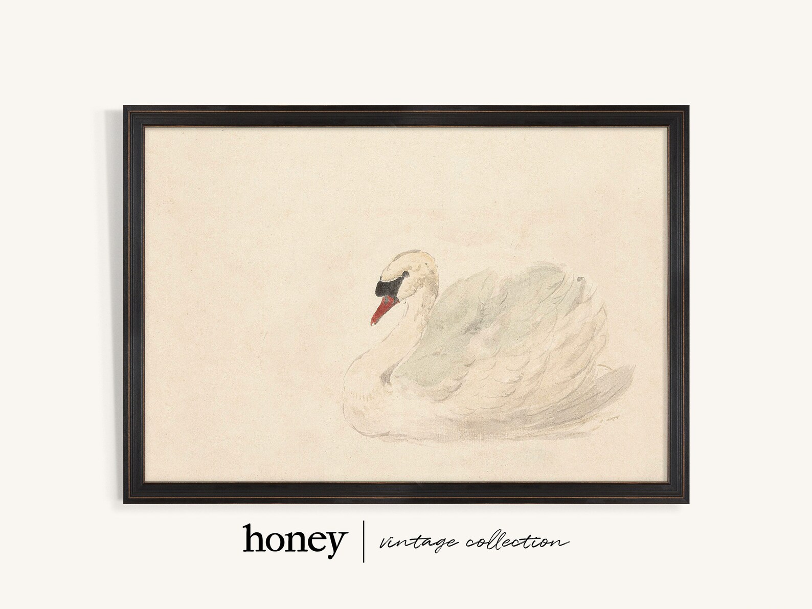 Swan Print Cottagecore Room Decor Printable Wall Art - Etsy