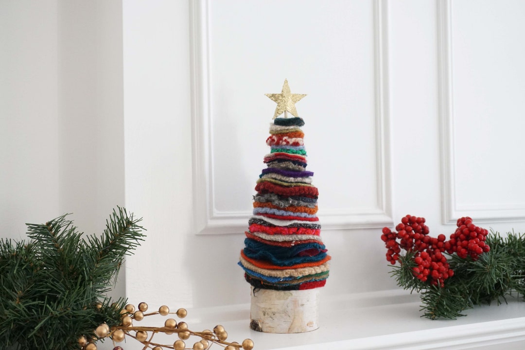 Large Felted Wool Christmas Tree – Handmade Eco-friendly Holiday Décor ...