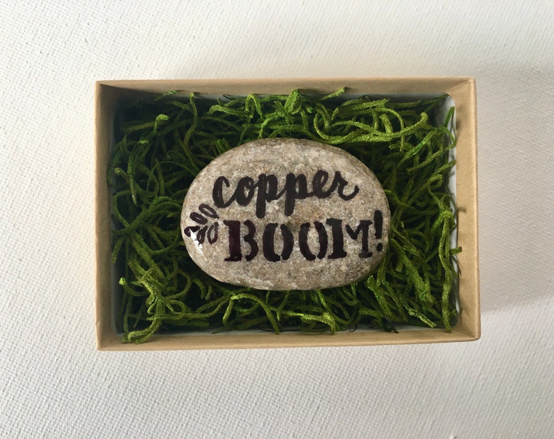 GILMORE GIRLS copper Boom Hope Stone on Preserved Spanish Moss ...