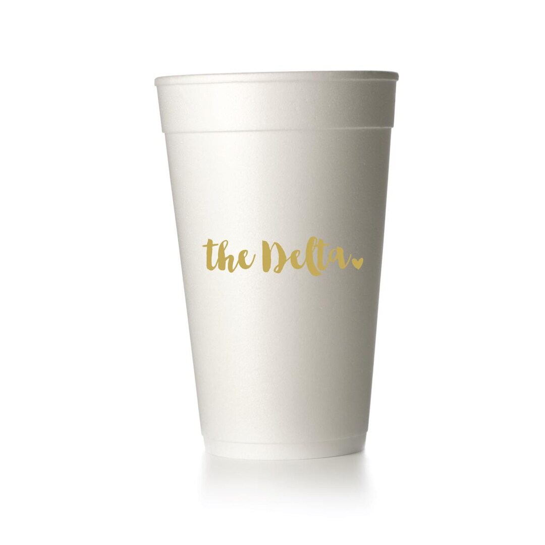 The Delta Script Cups - Etsy