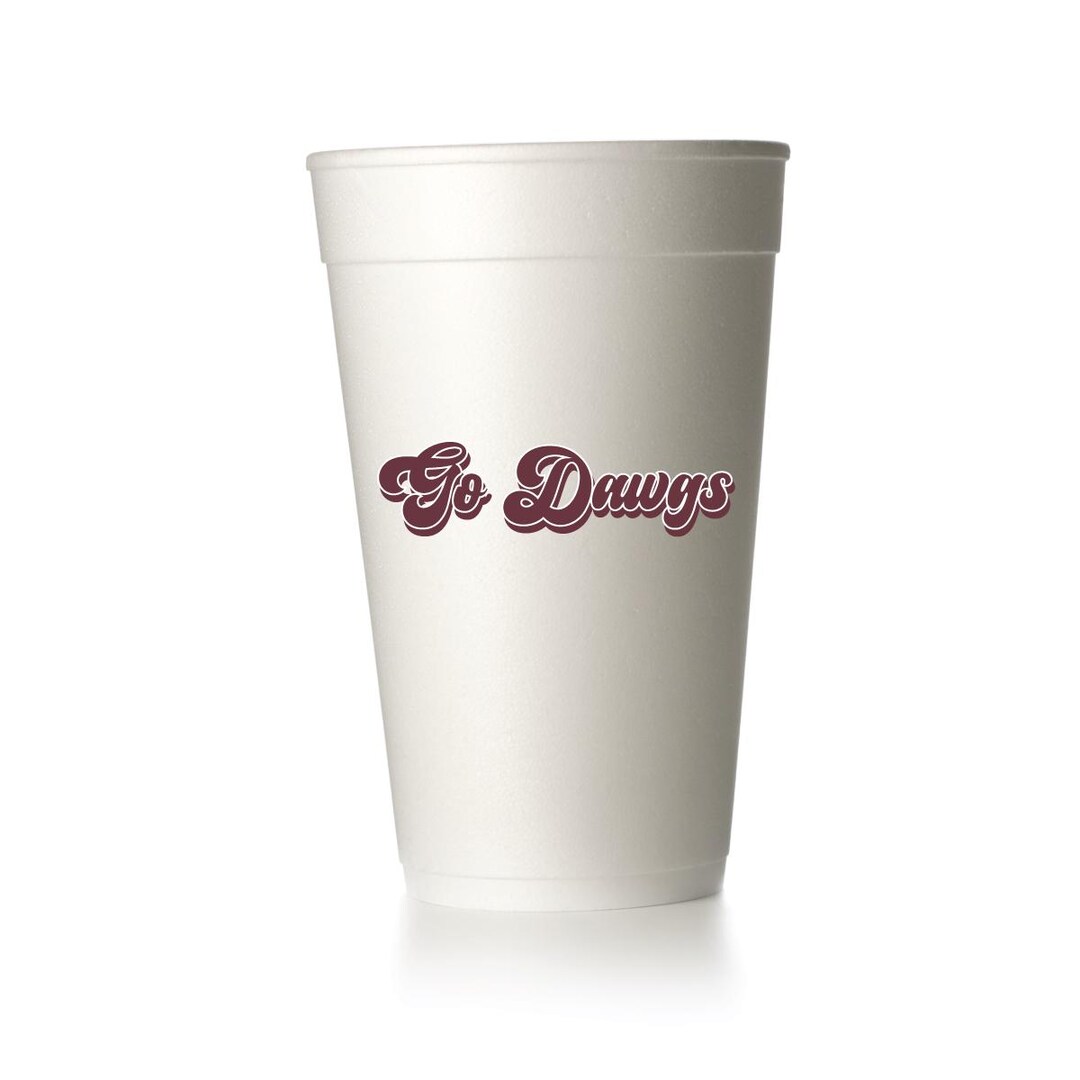 Go Dawgs Retro Script Cups - Etsy