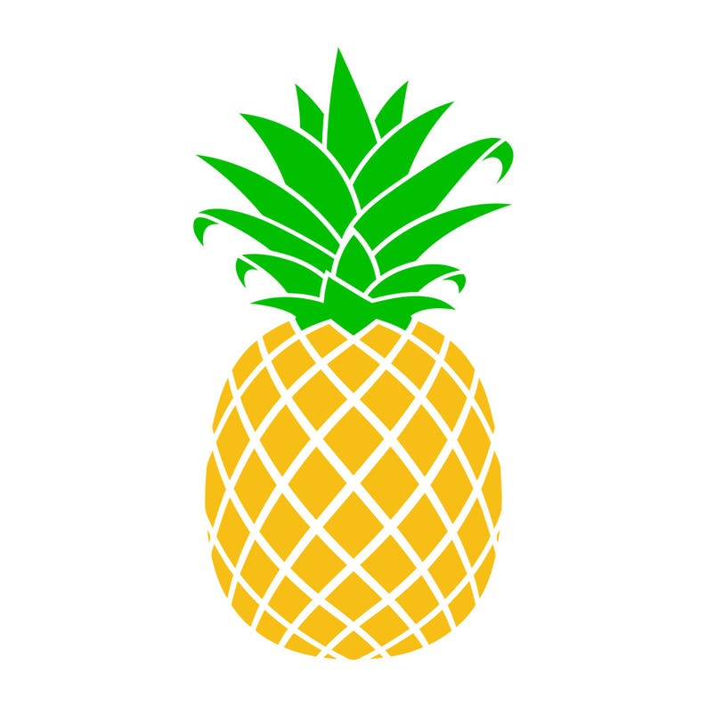 Pineapple Svg Files, Pineapple Fruit Svg, Vector Files Pineapple Vector ...