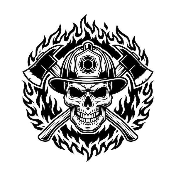 Firefighter Skulls - Etsy