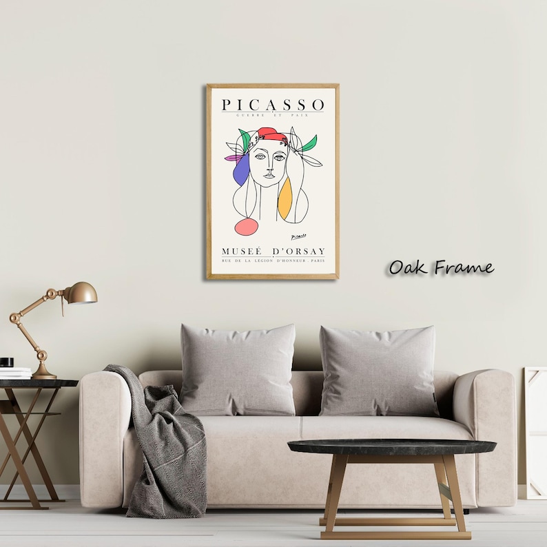 Framed Pablo Picasso Musee Dorsay Poster Print, Picasso Exhibition Wall ...