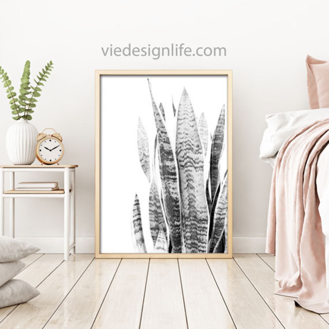 Snake Plant Printable Art Home Decor Black and White - Etsy