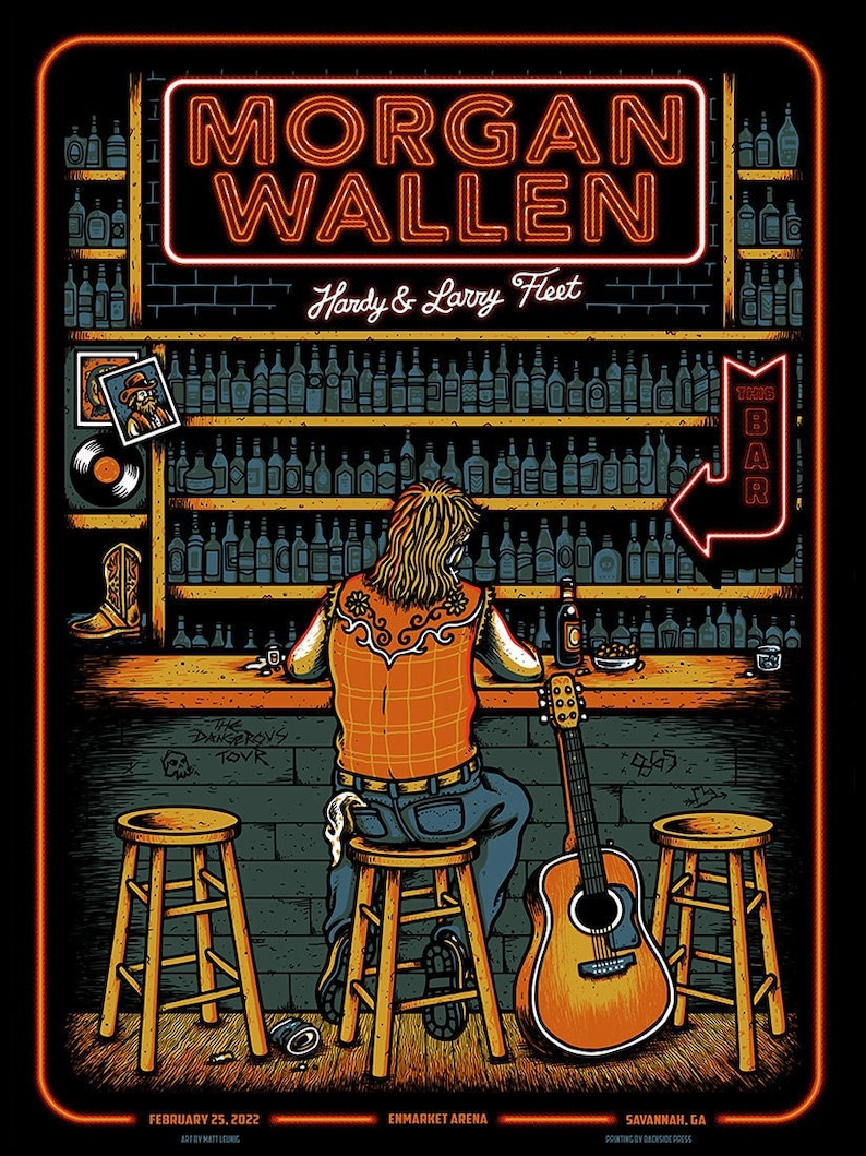 Morgan Wallen - Savannah, GA - Gigposter - 2022 - Etsy
