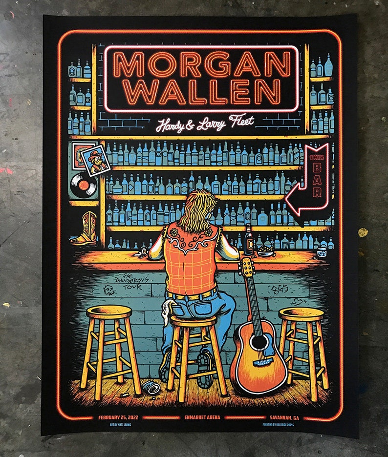Morgan Wallen - Savannah, GA - Gigposter - 2022 - Etsy