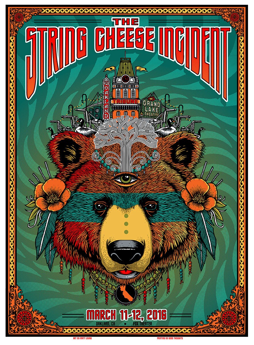 The String Cheese Incident - Gigposter - Oakland CA - 2016 - Etsy