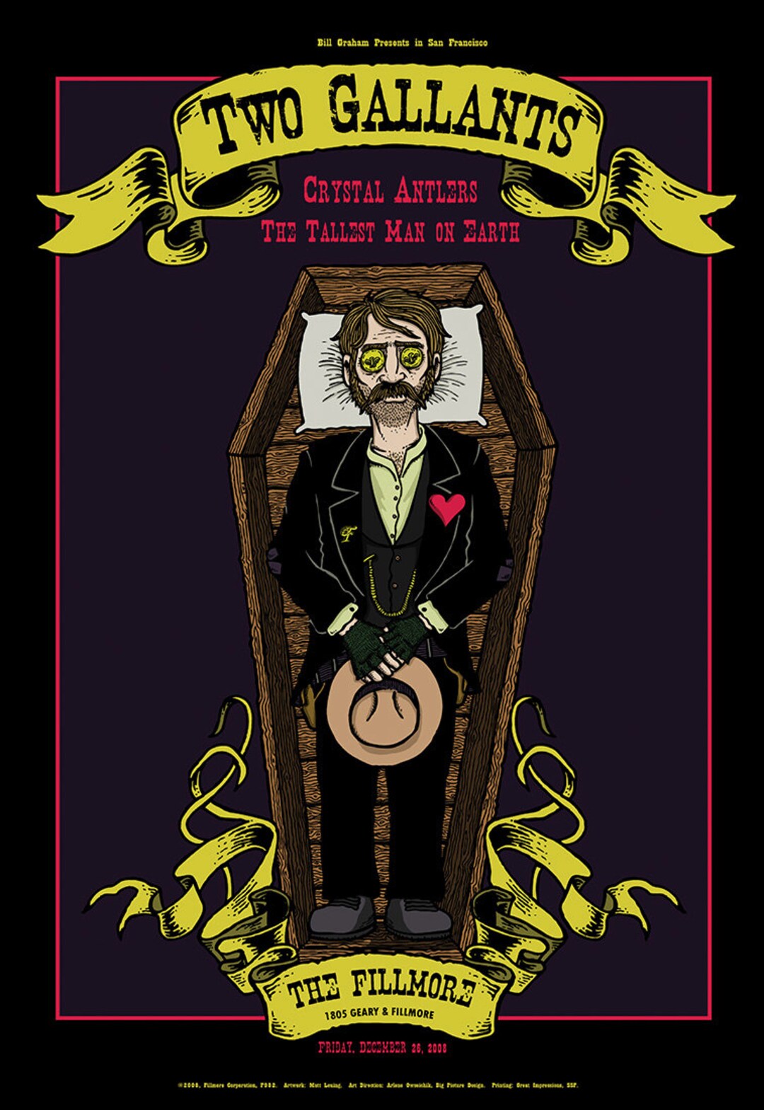 Two Gallants - Gigposter - San Francisco CA - 2008 - Etsy