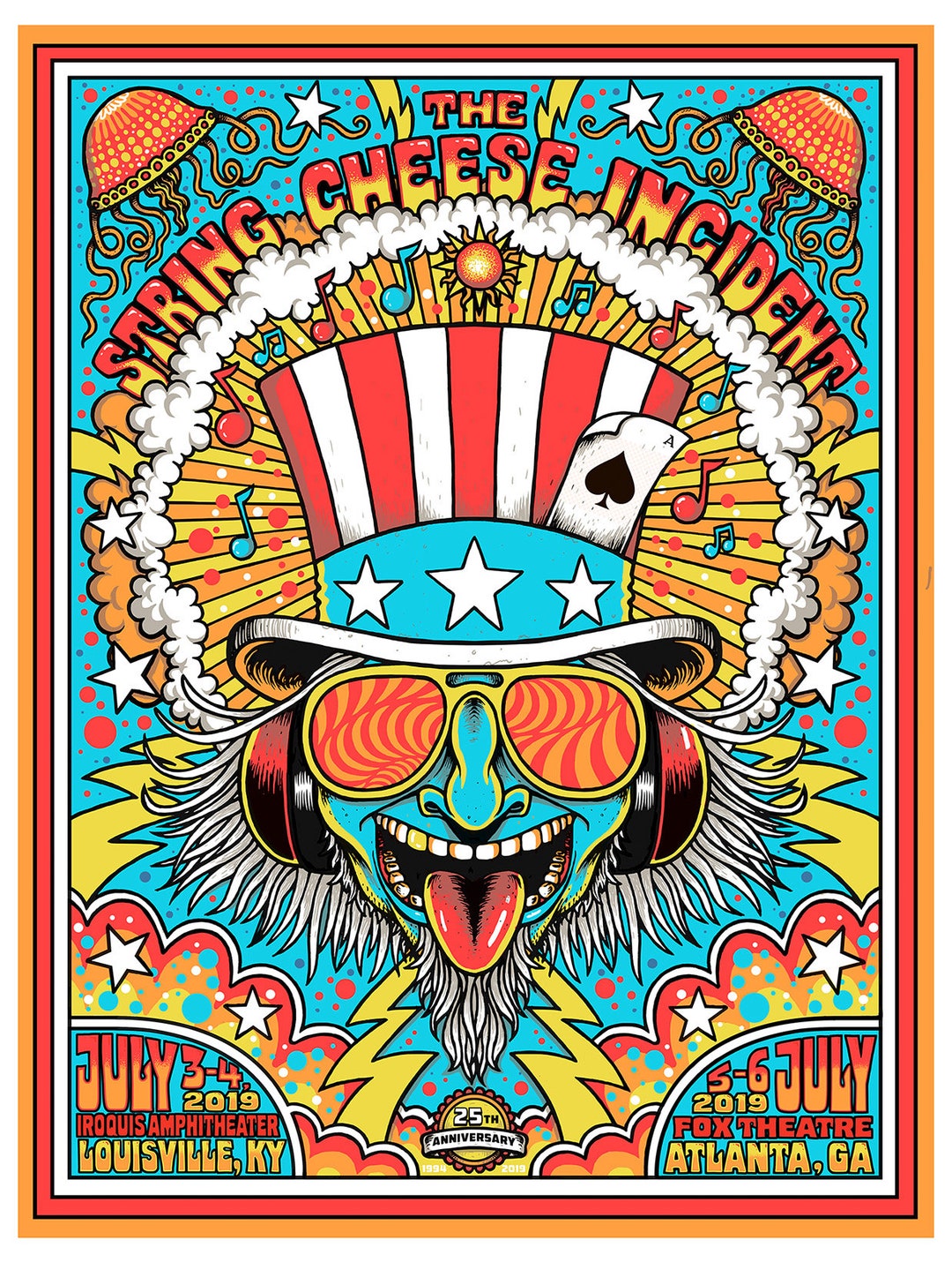 The String Cheese Incident - Gigposter - Louisville & Atlanta - 2019 - Etsy