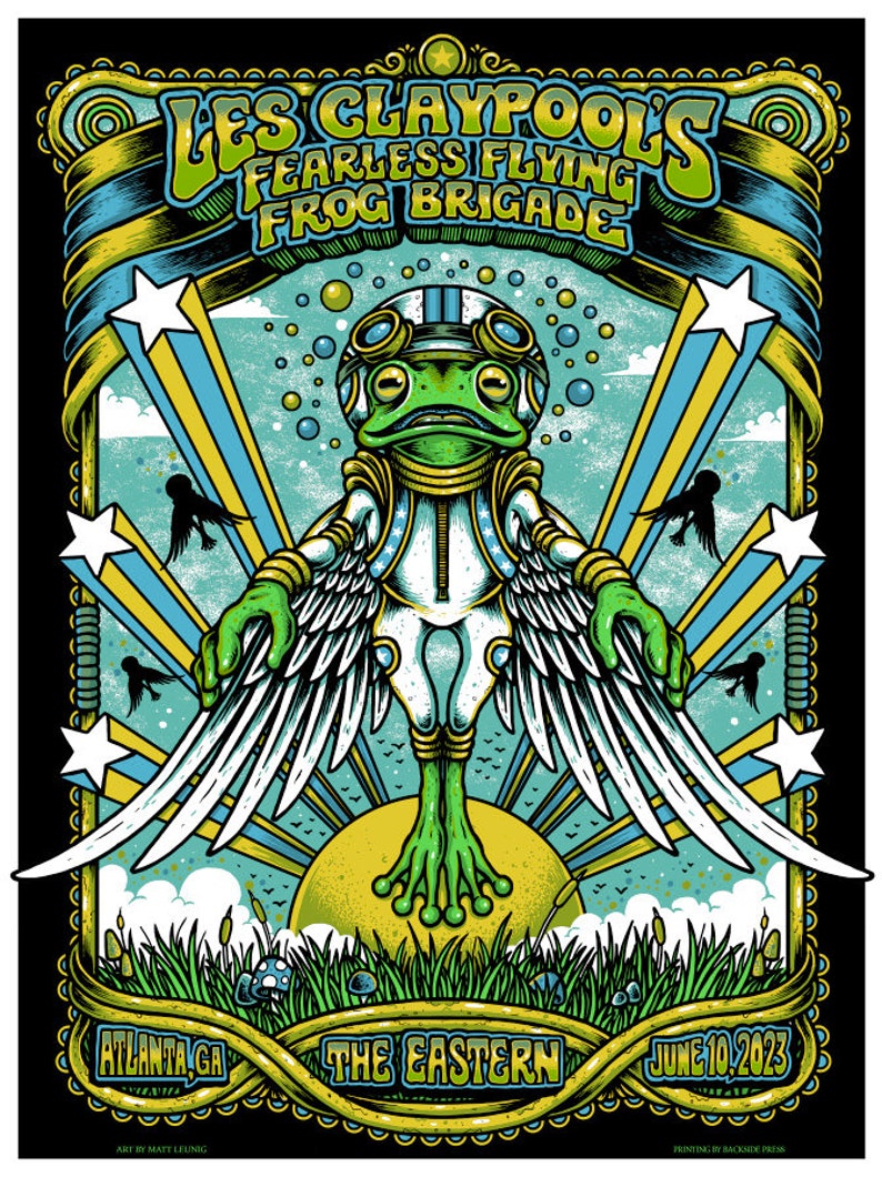 Les Claypool's Fearless Flying Frog Brigade - Gigposter - Atlanta GA ...