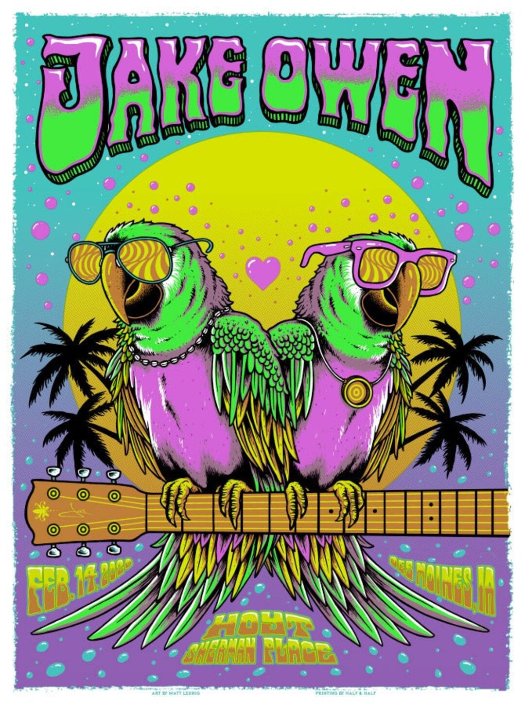 Jake Owen @ Des Moines, IA - 2020 - Gigposter - Etsy