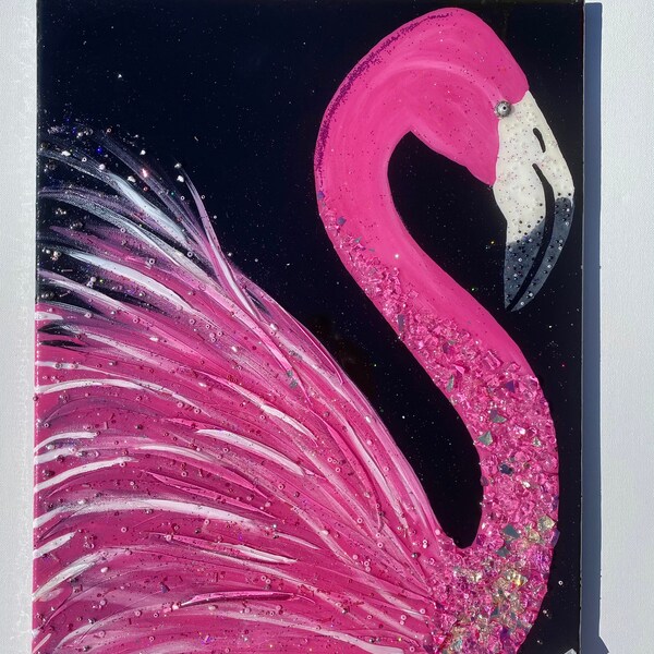Flamingo Glass Art - Etsy