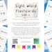 List 1 Sight Word Flashcards -dyslexia Font and Multisensory Activities ...